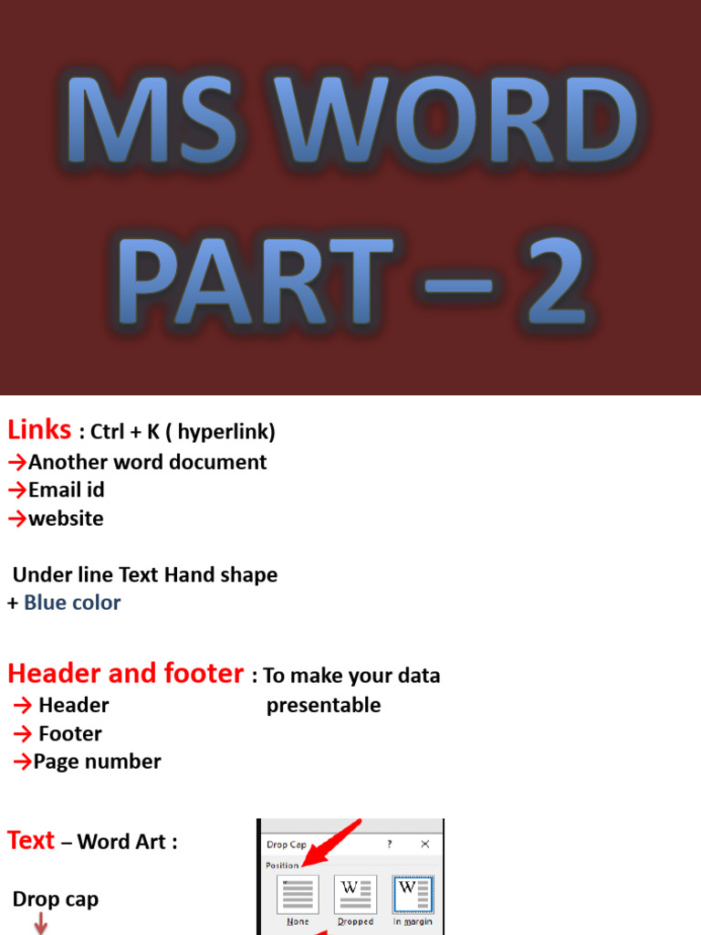 PDF CLASS 20 - MS WORD PART - 2_22816277_2025_11_16_16_45 (2) | PDF ...