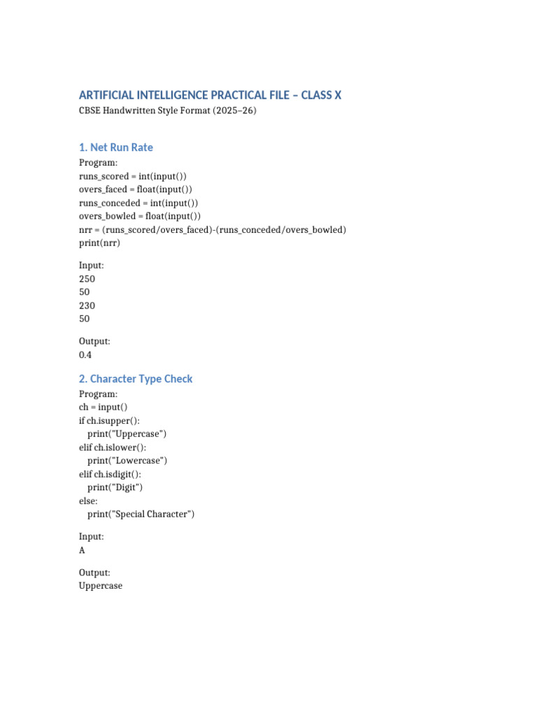 Class 10 AI Practical FULL CBSE | PDF | Rgb Color Model | Magenta