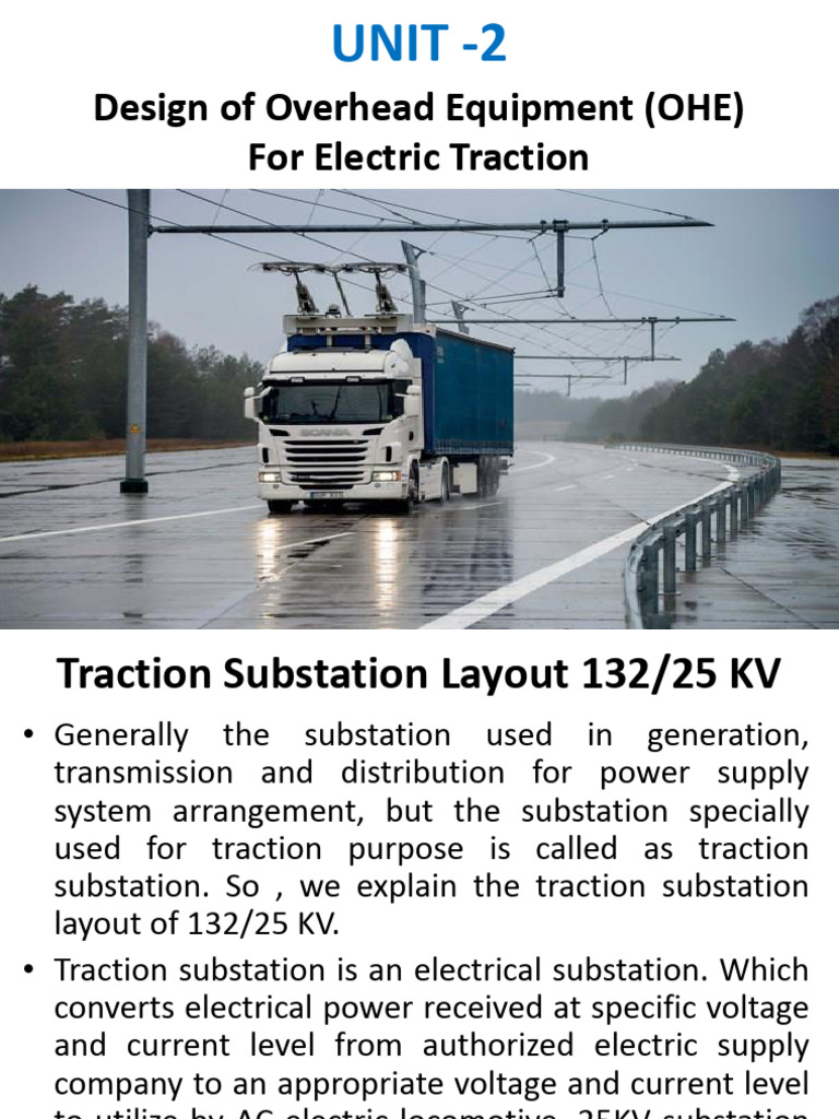 Design of Overhead Equipment (OHE) for Electric Traction - Unit-2 | PDF ...