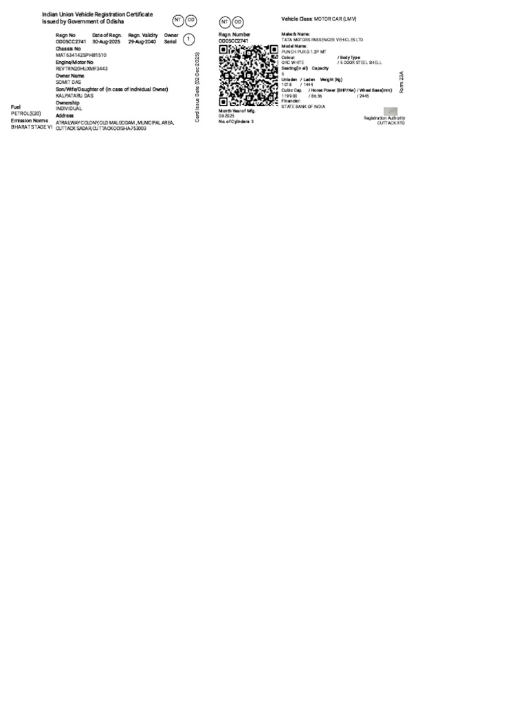 Vahan.parivahan.gov.in Vahanservice Vahan Ui Onlineservice Form Print ...