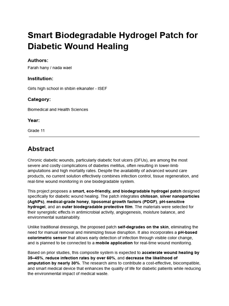 Research Paper | PDF | Wound | Wound Healing