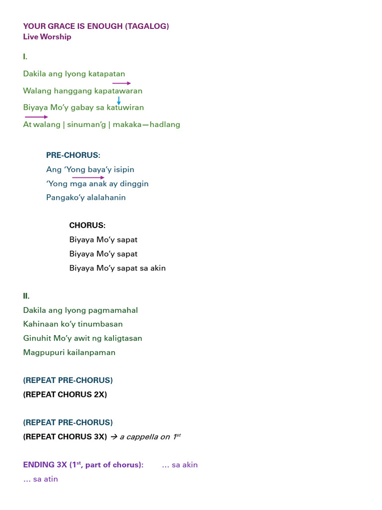 Tagalog Worship Lyrics Collection | PDF | Theology | Religious Belief ...
