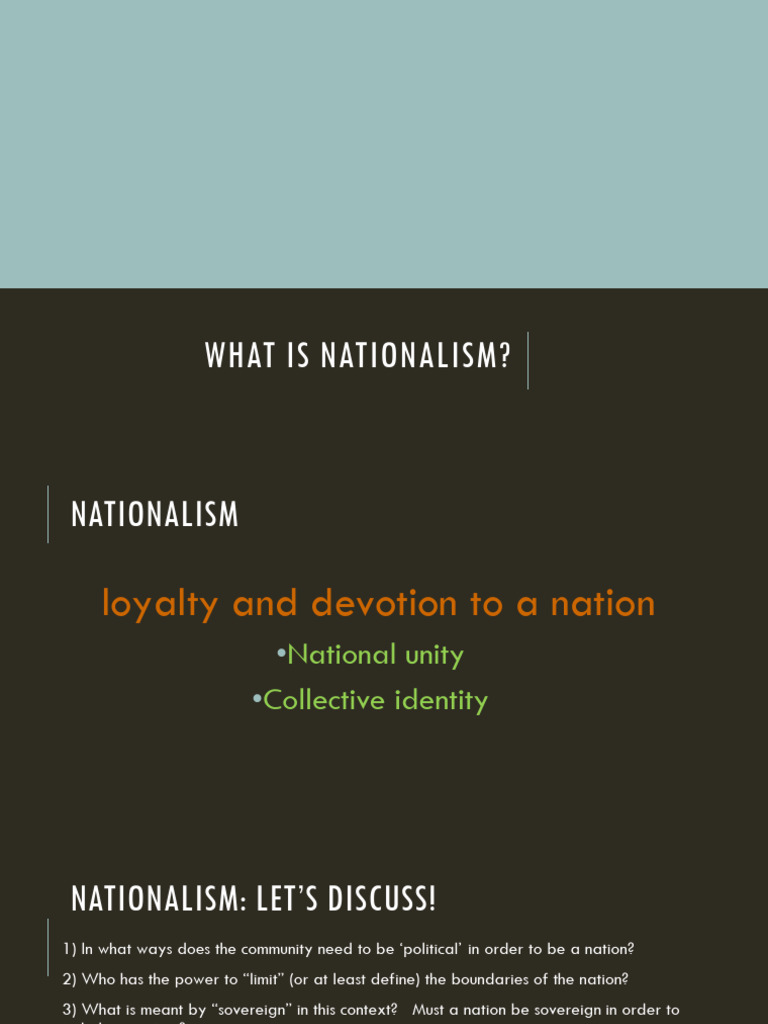 Understanding Nationalism: Key Concepts | PDF