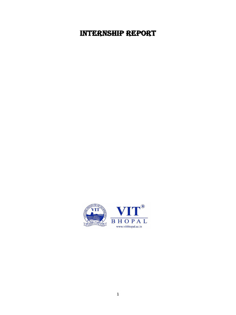 Vit Internship Report | PDF | Machine Learning | Computer Security
