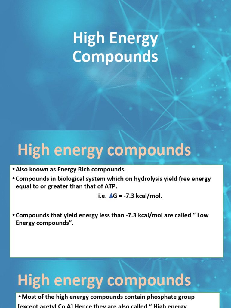 High Energy Compounds | PDF