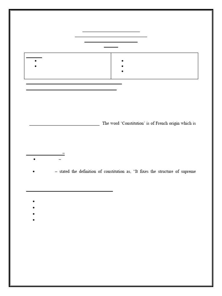 Constitution Notes Unit 1 to 4 English | PDF | Separation Of Powers ...