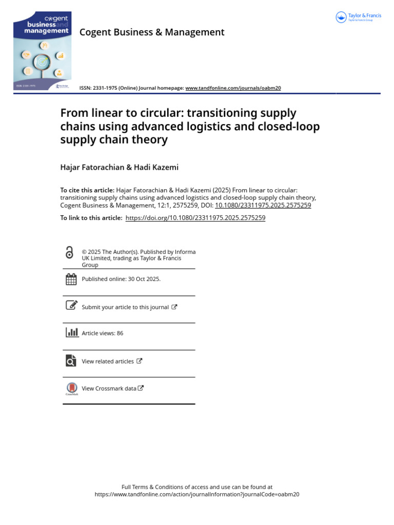 2025 From Linear to Circular - Transitioning Supply Chains Using ...