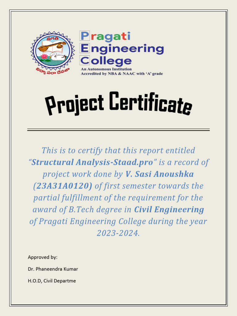 Project Certificate 1 | PDF