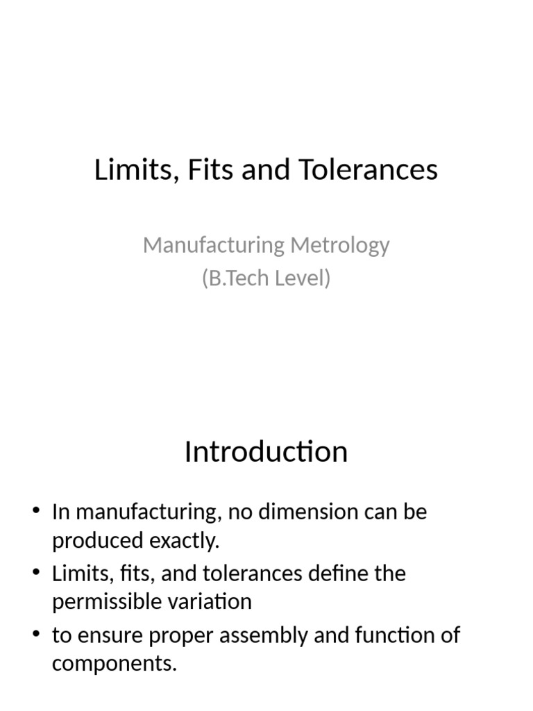 Understanding Limits, Fits, and Tolerances | PDF