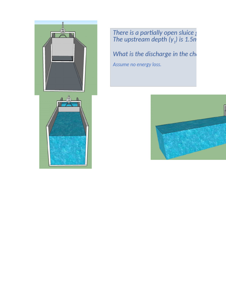 Discharge in A Rectangular Channel With Sluice Gate If Depths Are Known ...
