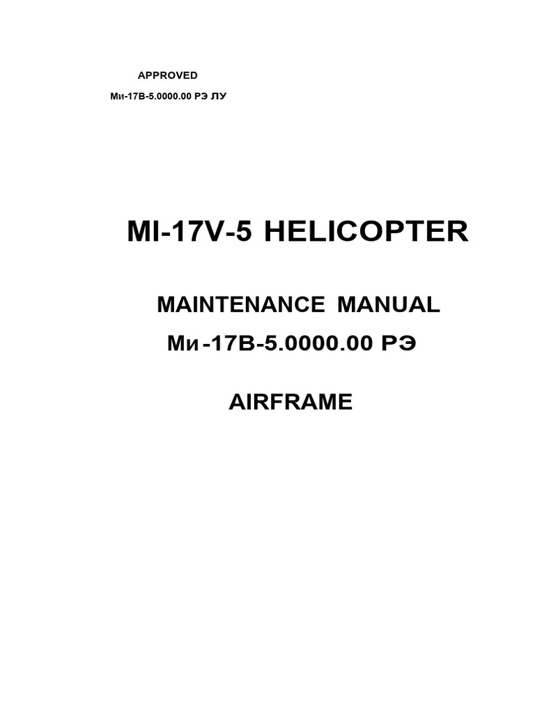 MI-17V-5 Helicopter Maintenance Manual | PDF | Corrosion | Paint