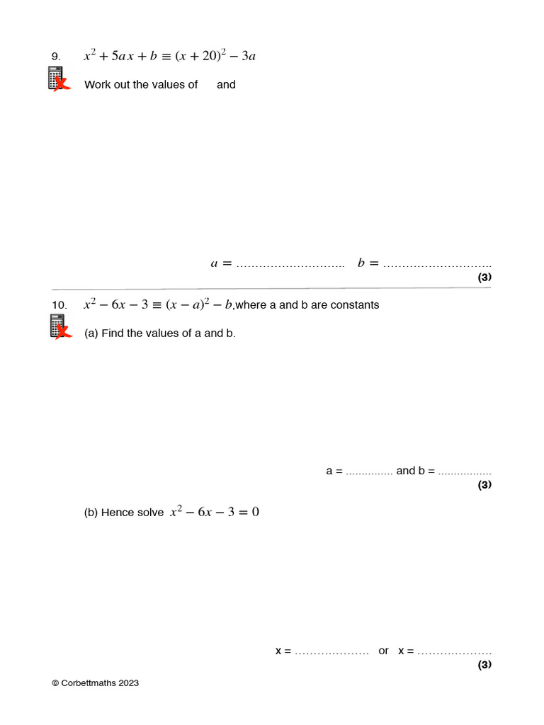Completing the Square | PDF | Geometry | Mathematical Analysis