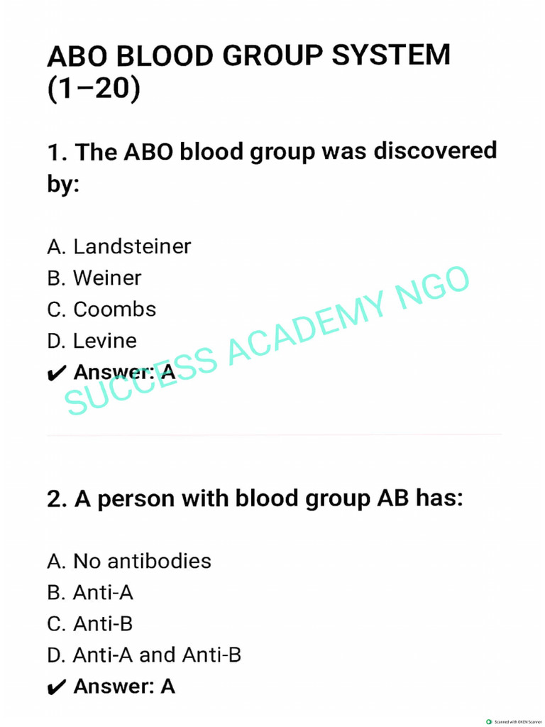 Abo Blood Group | PDF