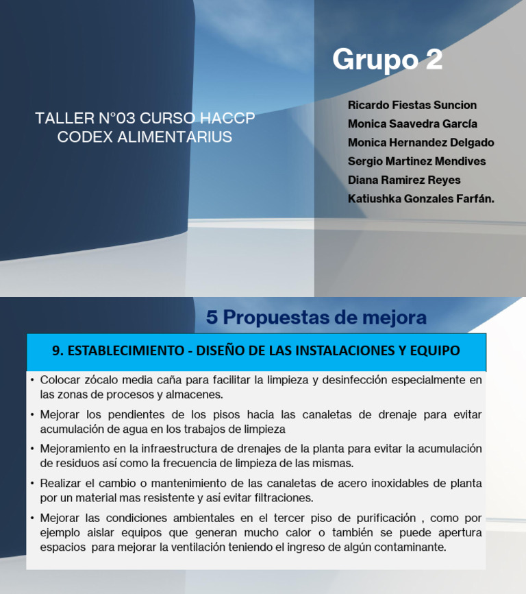 Taller N°03 Curso HACCP Codex Alimentarius | PDF