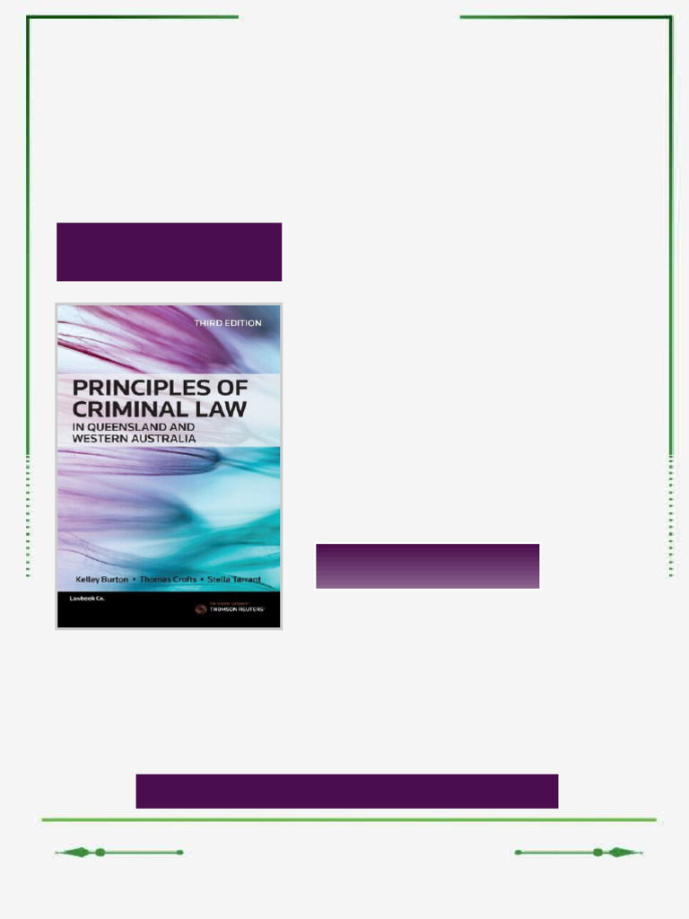 Principles of Criminal Law in Queensland and Western Australia 3rd ...