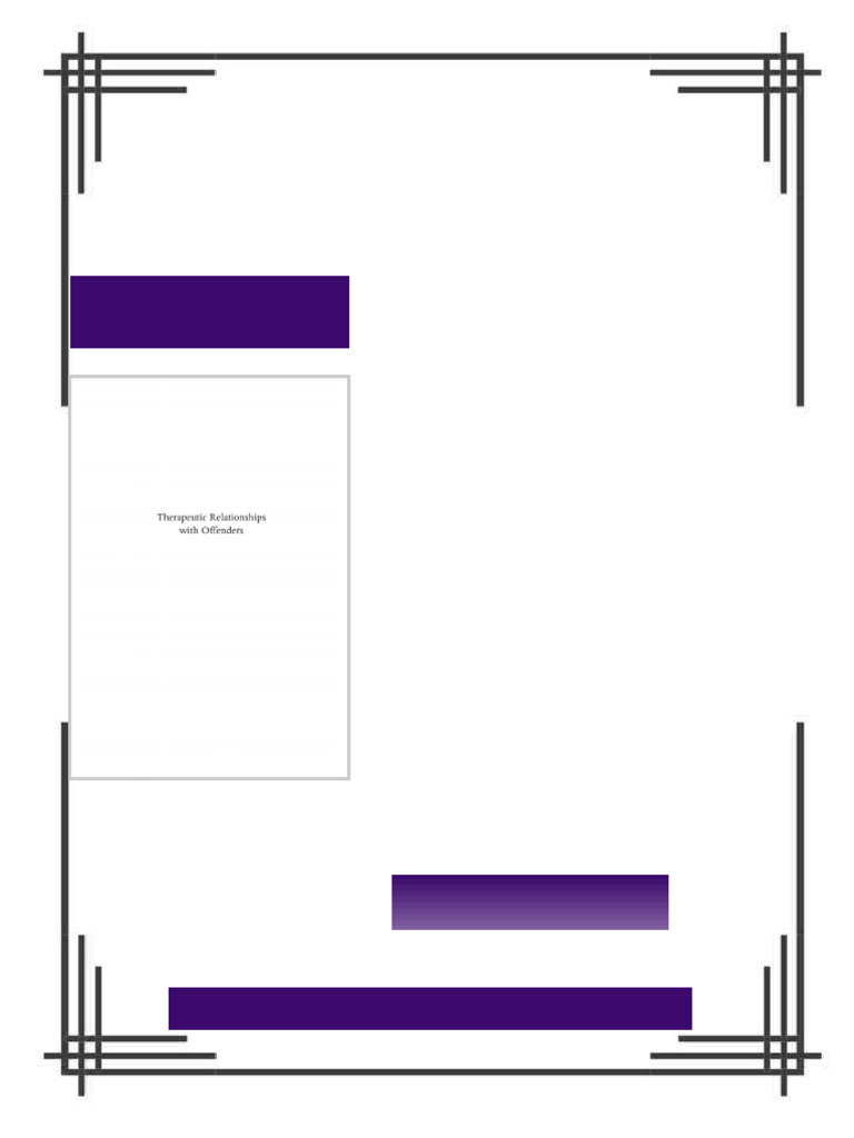 Therapeutic Relationships with Offenders An Introduction to the ...