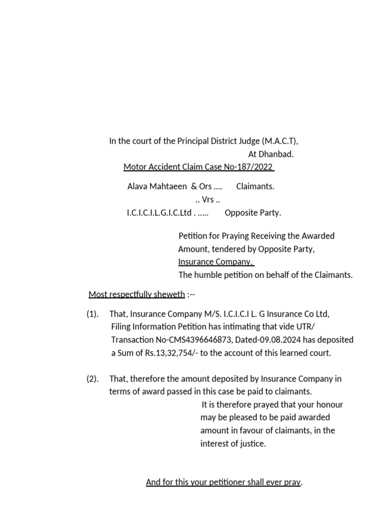 Cheque Received Petition No.2 | PDF | Common Law