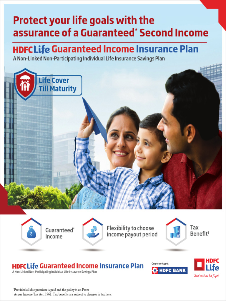 0129472023 Brochure Guaranteed Income Insurance Plan V04 HDFC Bank ...