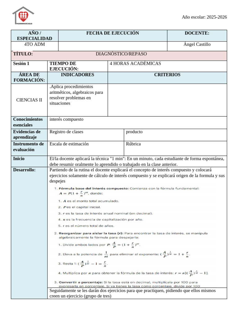 5-6 Sem 4TO Planificación de Matemática | PDF