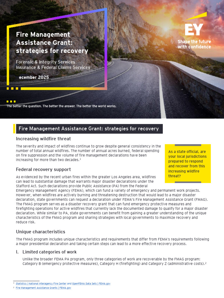 Ey Fire Management Assistance Grant Strategies for Recovery | PDF ...