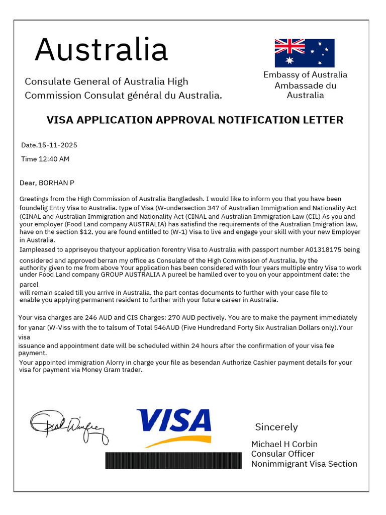 2 Visa Notification Letter.pdf | PDF | Travel Visa | Consul ...