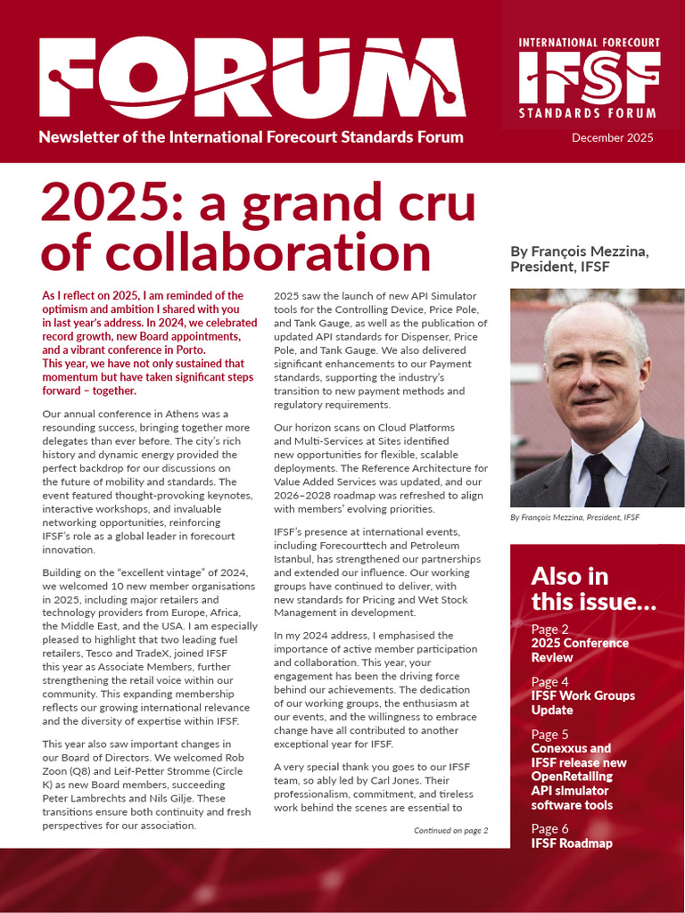 IFSF Newsletter December 2025 | PDF | Filling Station | Simulation