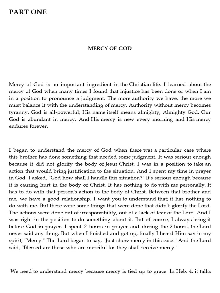 mg1mercy | PDF | Mercy | Jesus
