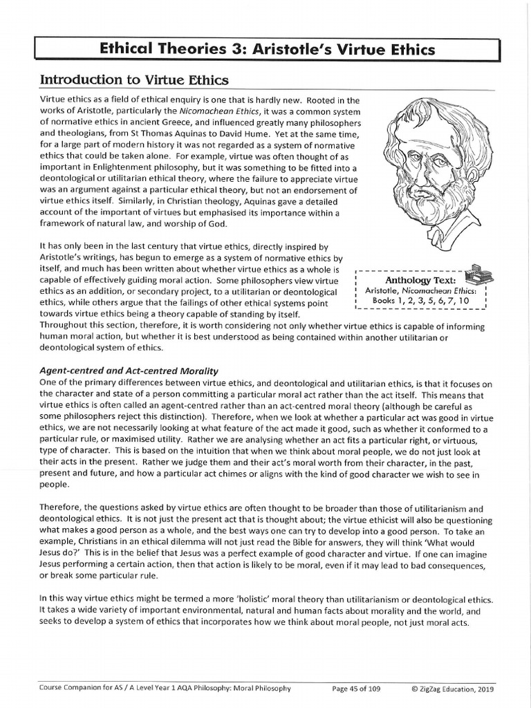 Aristotle's Virtue Ethics ZigZag | PDF