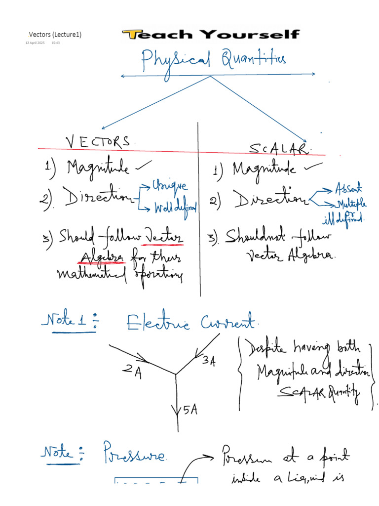 Vectors Lecture 1 | PDF