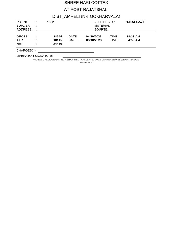 Weight Slip 1 - ILIDE - Info Platform PDF Viewer | PDF