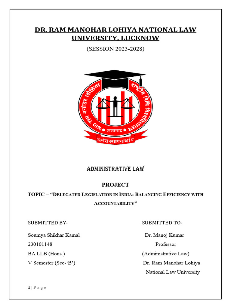 Admin Law Project by SSK | PDF | Legislature | Committee
