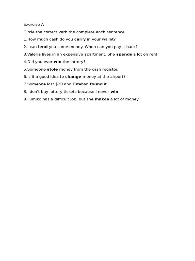First Exercise 1 | PDF