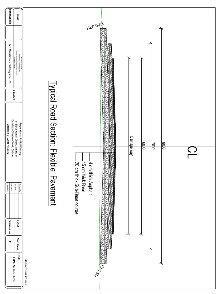 Typical Road Section As-Built Drawing | PDF | Civil Engineering ...