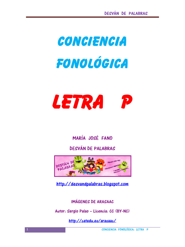 Conciencia Fonologica P | PDF | Sílaba | Lingüística