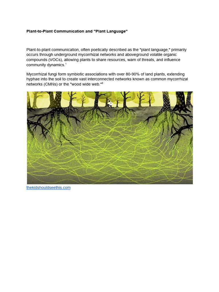 Plant-To-Plant Communication and - Plant Language | PDF | Plants | Biology