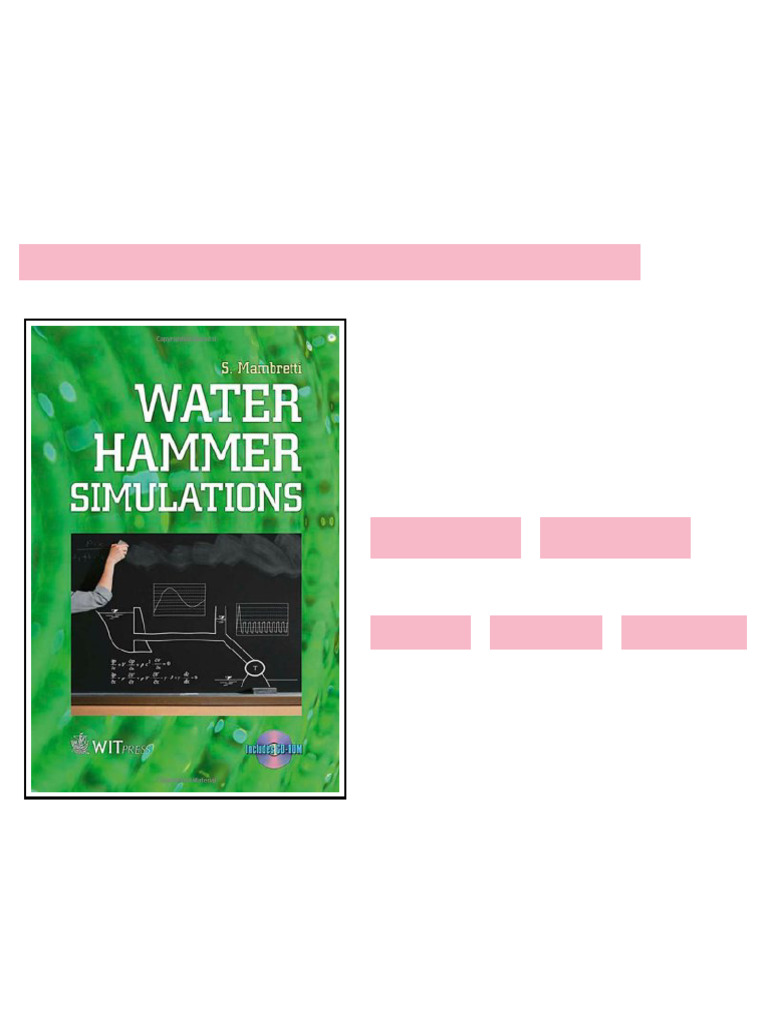 Water Hammer Simulations 1st Edition S. Mambretti - ebook and textbook ...