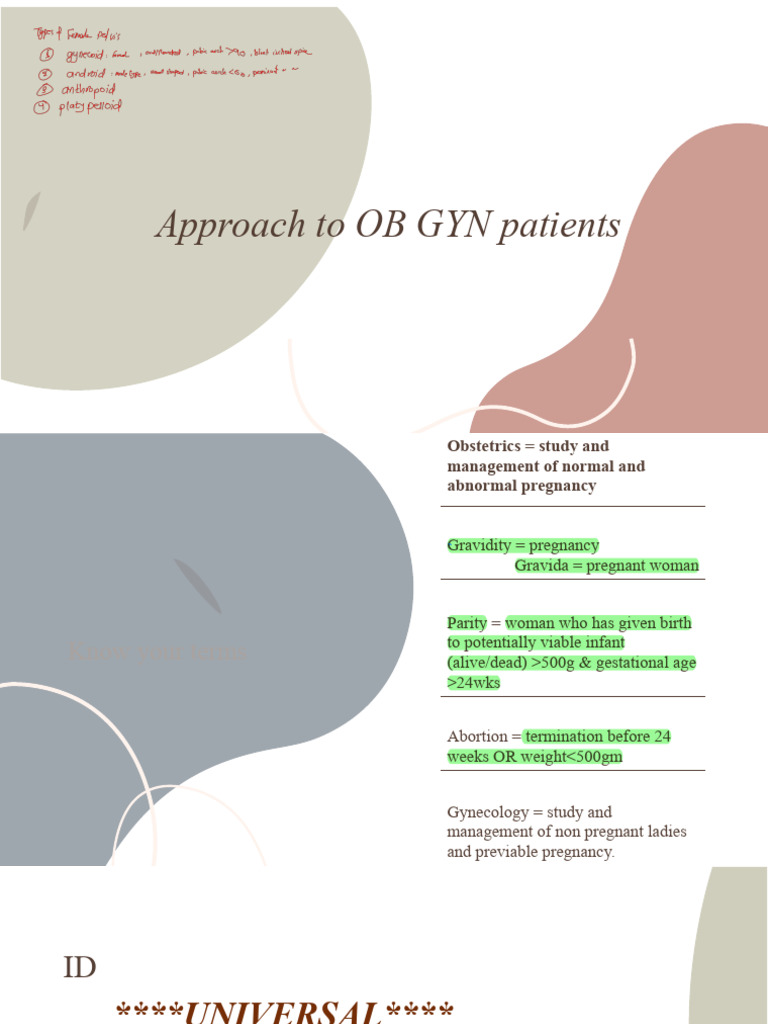 OB GYN Approach (2) (1) (1) | PDF | Reproductive Rights | Medical ...