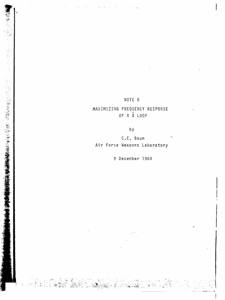 Baum_C_Maximizing_Frequency_Response_of_A_B(dot)_Loop_(Note_8) | PDF ...