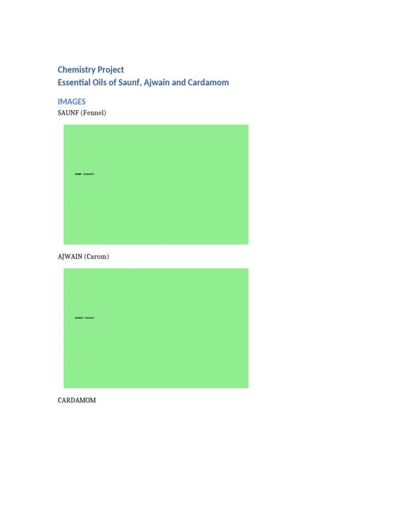 Essential_Oils_Project_10_Pages | PDF | Essential Oil | Fennel