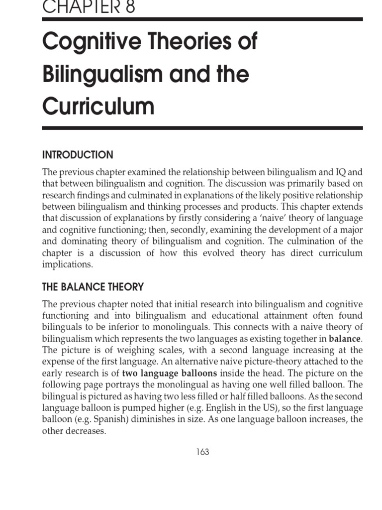 Bilingualism's Cognitive Theories Explained | PDF | Multilingualism ...