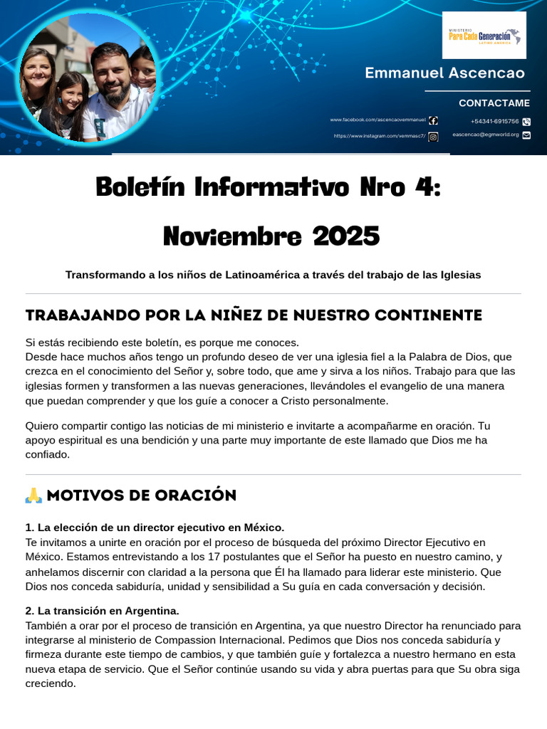 Boletín Informativo Nro. 4 | PDF | Oración | Perú