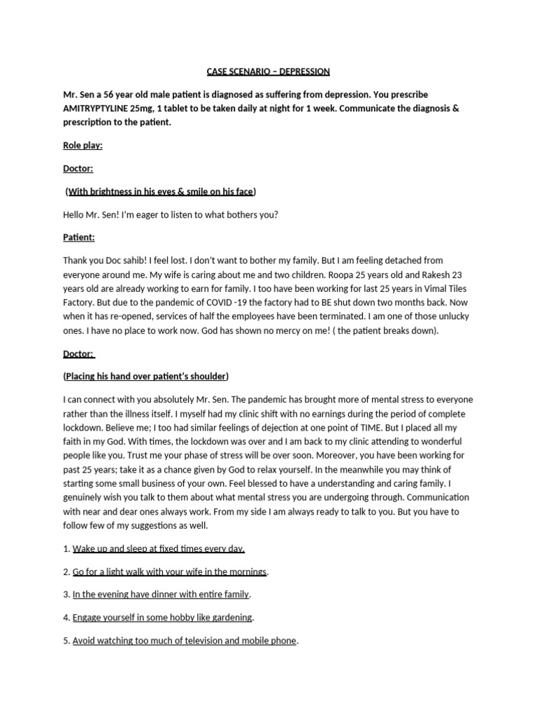 21 & 22.Role Play Script | PDF | Hypertension | Chronic Condition
