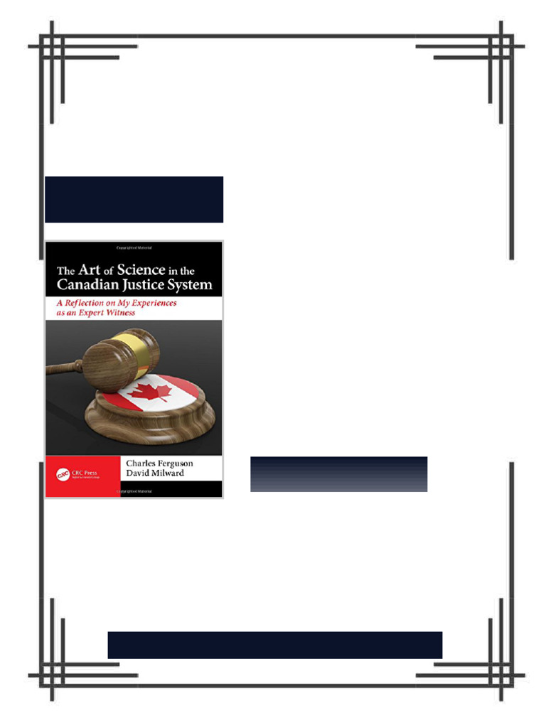 The art of science in the Canadian justice system : a reflection on my ...