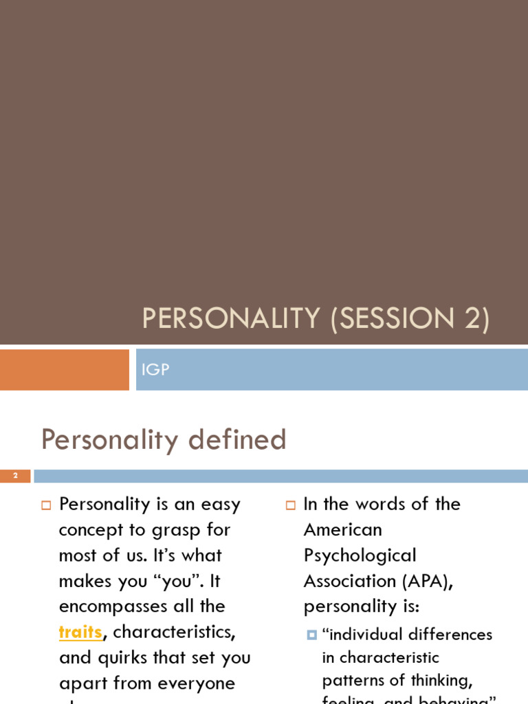 Understanding Personality Traits in Teams | PDF | Extraversion And ...