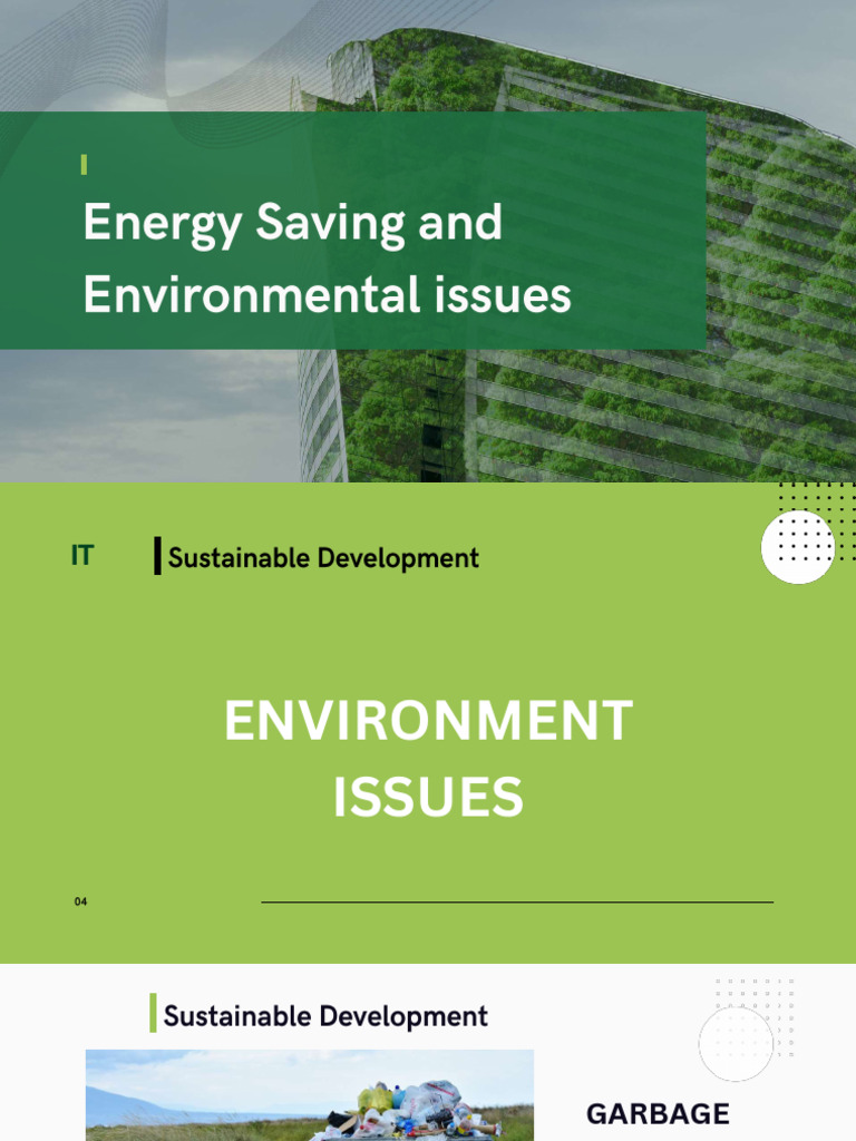 ENERGY SAVING AND SUSTAINBLE DEVELOPMENT | PDF | Non Governmental ...