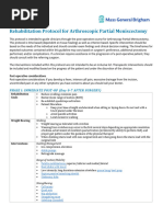 ACL Reconstruction Rehab Protocol | PDF | Knee | Limbs (Anatomy)