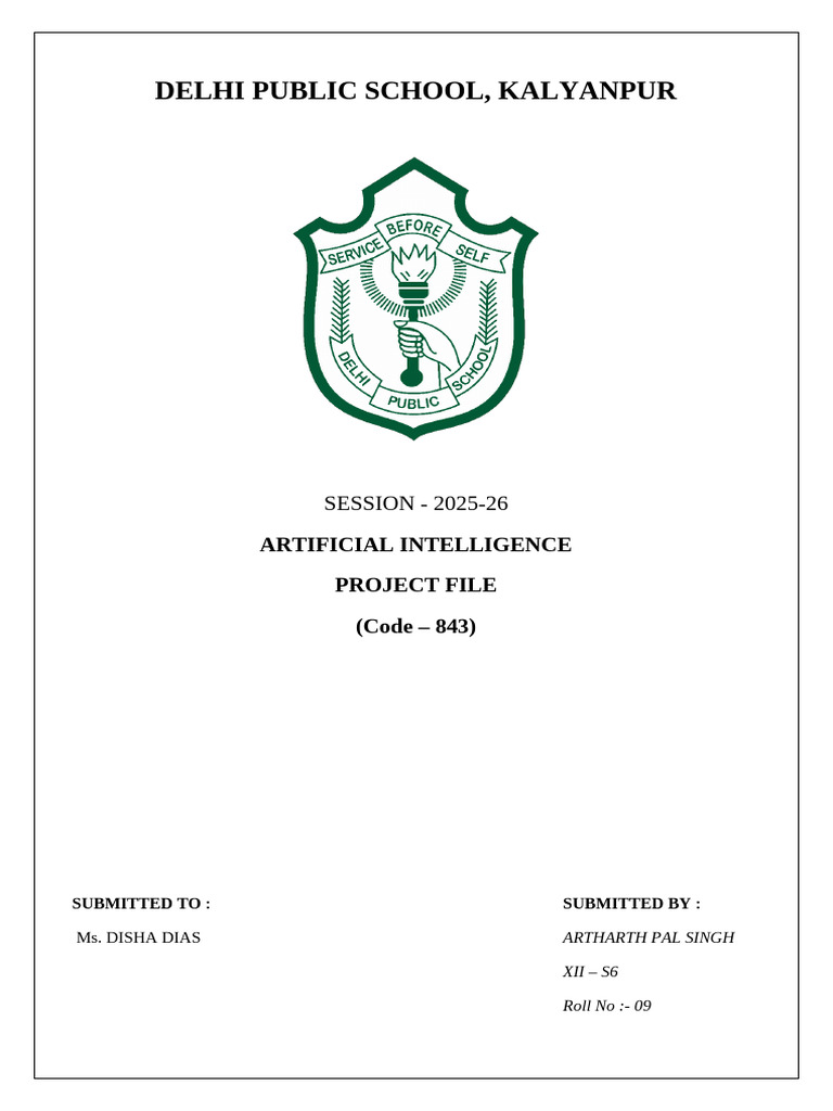 Grade 12 - AI Cover Page | PDF