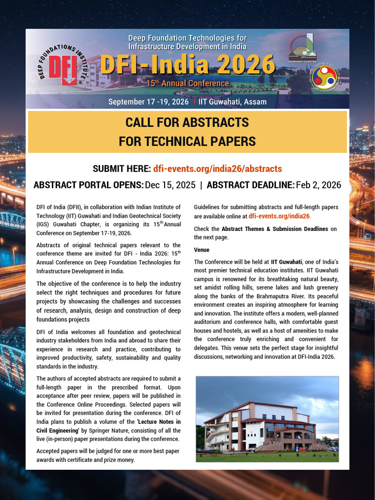Call for Abstracts: DFI India 2026 Conference | PDF
