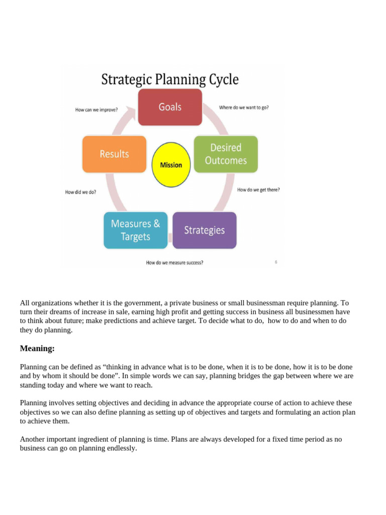 Importance and Features of Business Planning | PDF | Budget | Planning