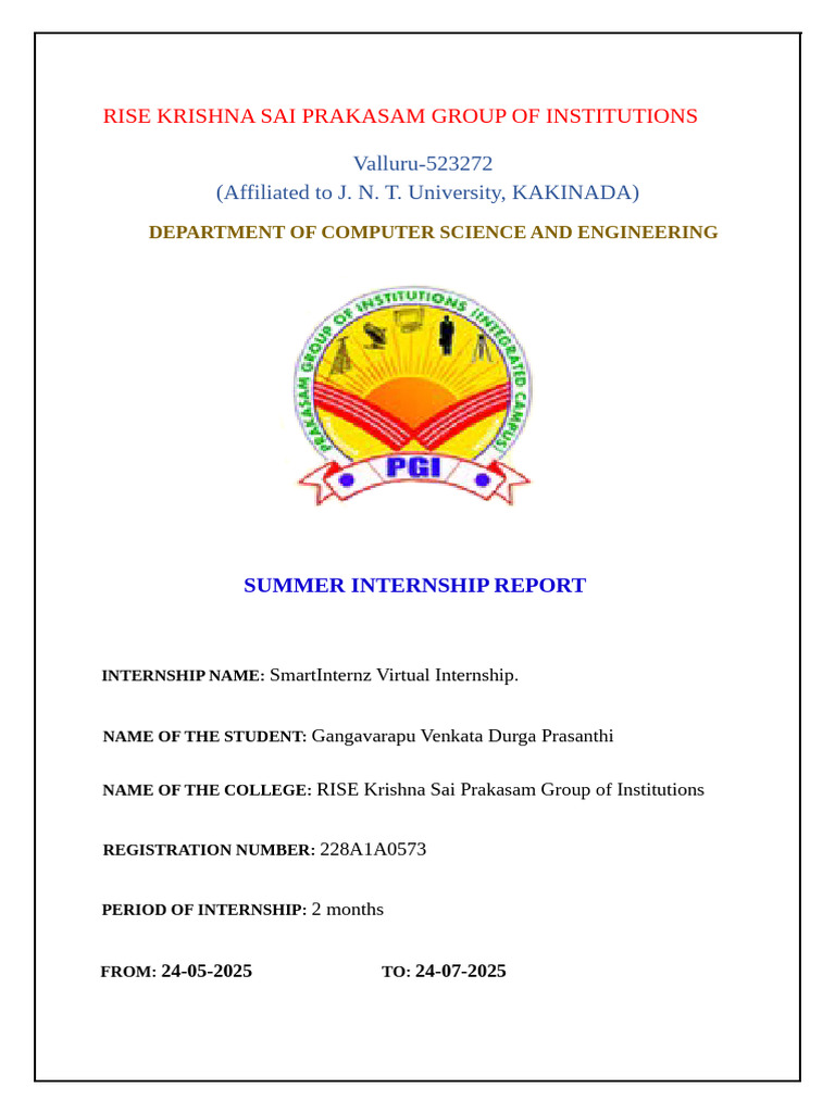 Summer Internship in AI & ML at RISE | PDF | Deep Learning | Machine ...